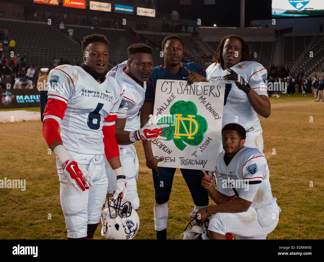 Carson, CA. 4th Jan, 2015. East Coast Blue team captain, (44) Bo ...