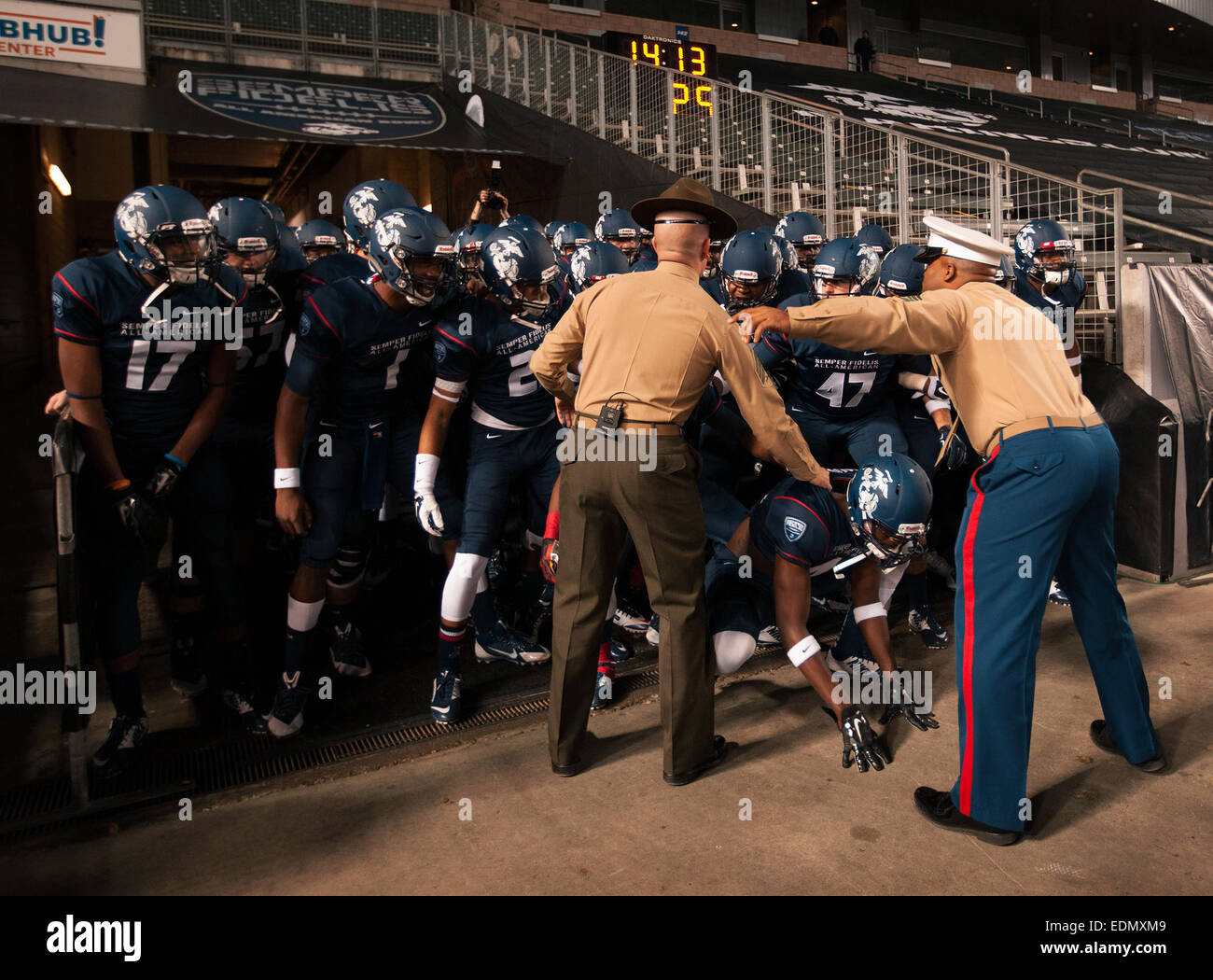 Carson, CA. 4th Jan, 2015. East Coast Blue team captain, and Notre Dame ...