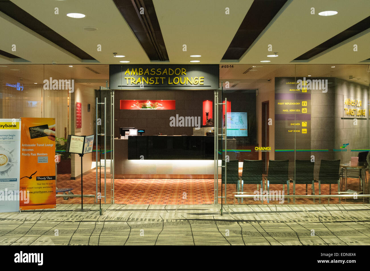 Singapore Changi international airport Ambassador transit lounge Stock ...