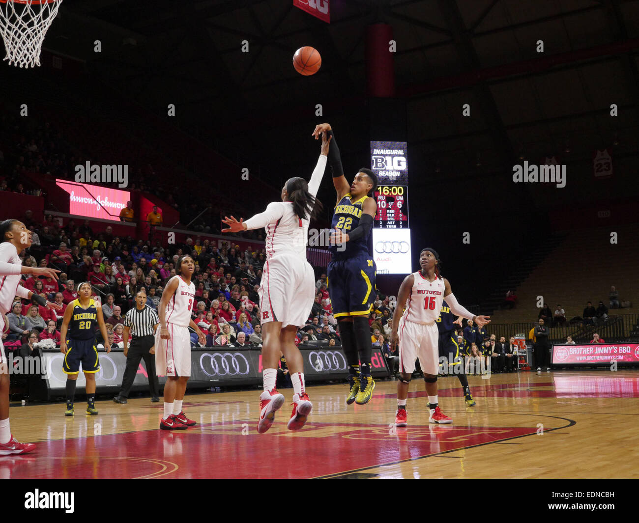 Piscataway, New Jersey, USA. 7th Jan, 2015. Michigan forward, CYESHA ...