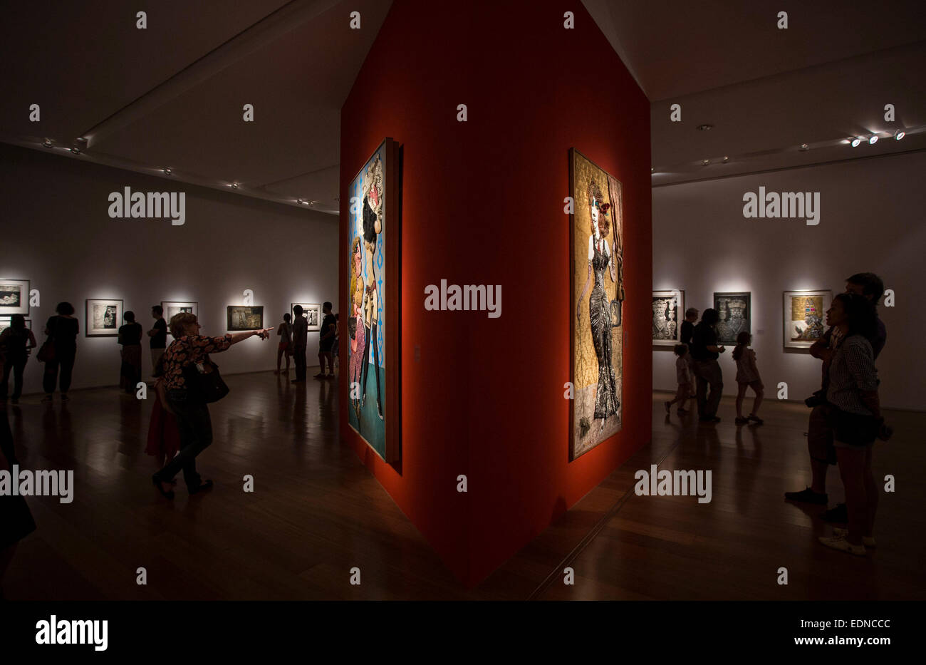 Buenos Aires, Argentina. 7th Jan, 2015. People visit Argentine artist ...