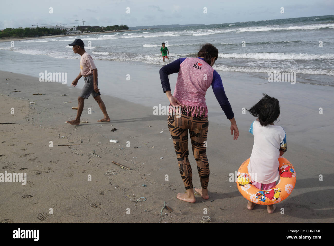 Tourists In Kuta Beach Bali Indonesia Kuta Is One Of The Most Popular