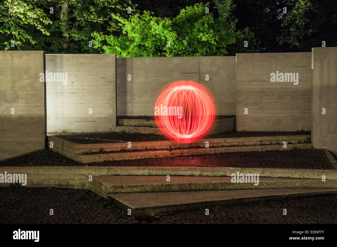 lightball made with long exposure Stock Photo - Alamy