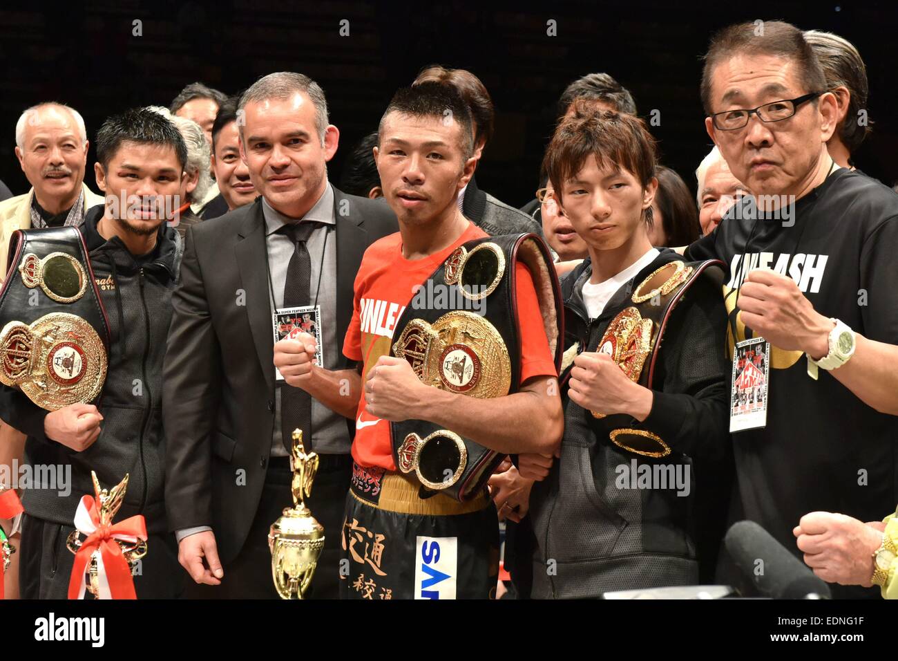 Tokyo, Japan. 31st Dec, 2014. (L-R) Kohei Kono, Gilberto Mendoza ...