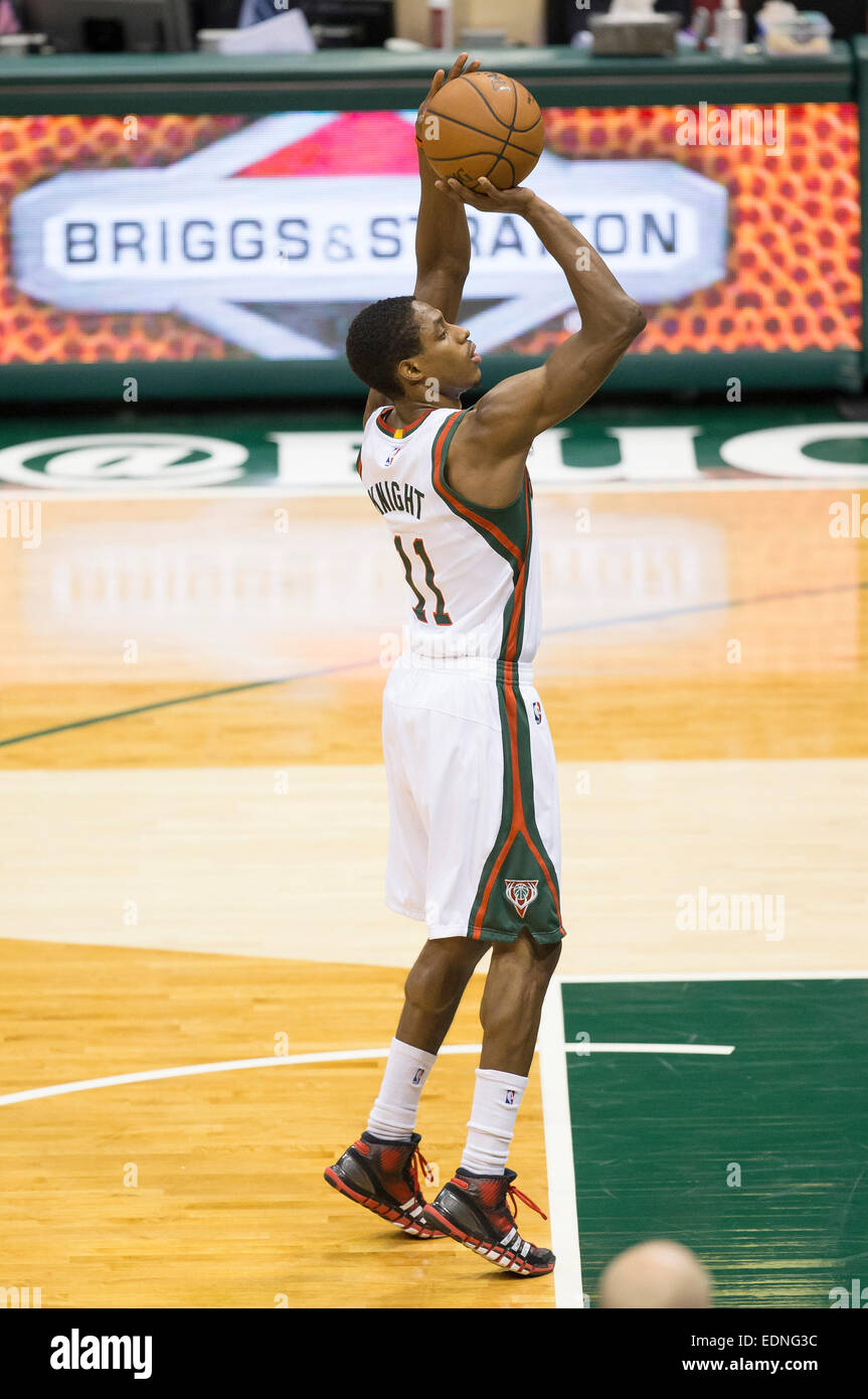 Milwaukee, WI, USA. 6th Jan, 2015. Milwaukee Bucks guard Brandon Knight ...