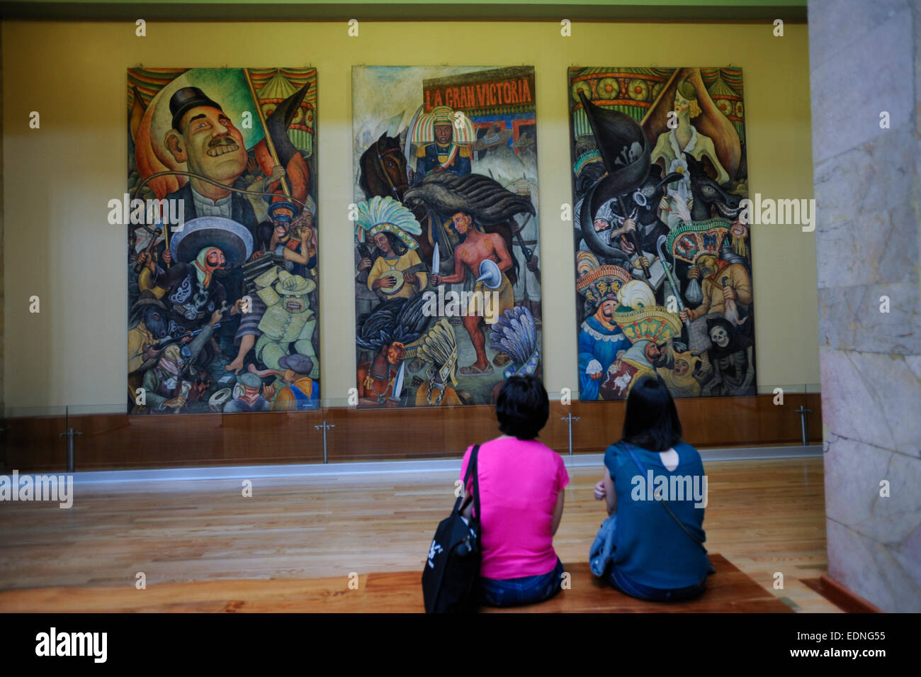 Mural "Carnaval de la Vida Mexicana" by Diego Rivera. Palace of Bellas ...