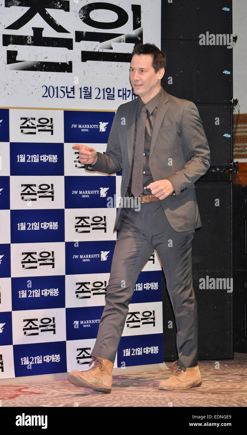 Seoul, South Korea. 8th January, 2015. Actor Keanu Reeves attends a ...