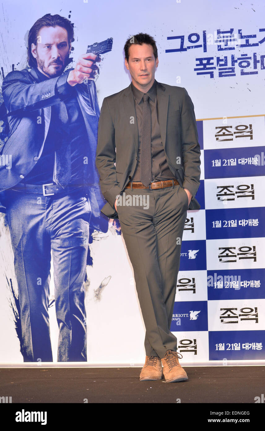 Seoul, South Korea. 8th January, 2015. Actor Keanu Reeves attends a ...