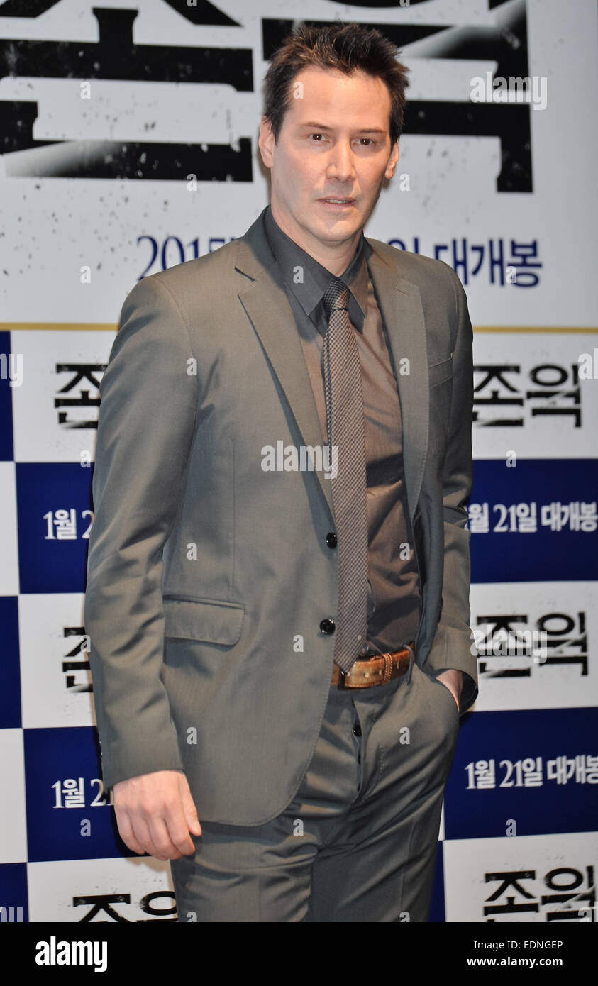Seoul, South Korea. 8th January, 2015. Actor Keanu Reeves attends a ...