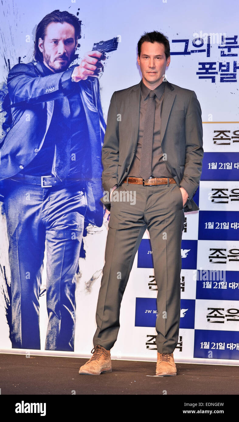 Seoul, South Korea. 8th January, 2015. Actor Keanu Reeves attends a ...