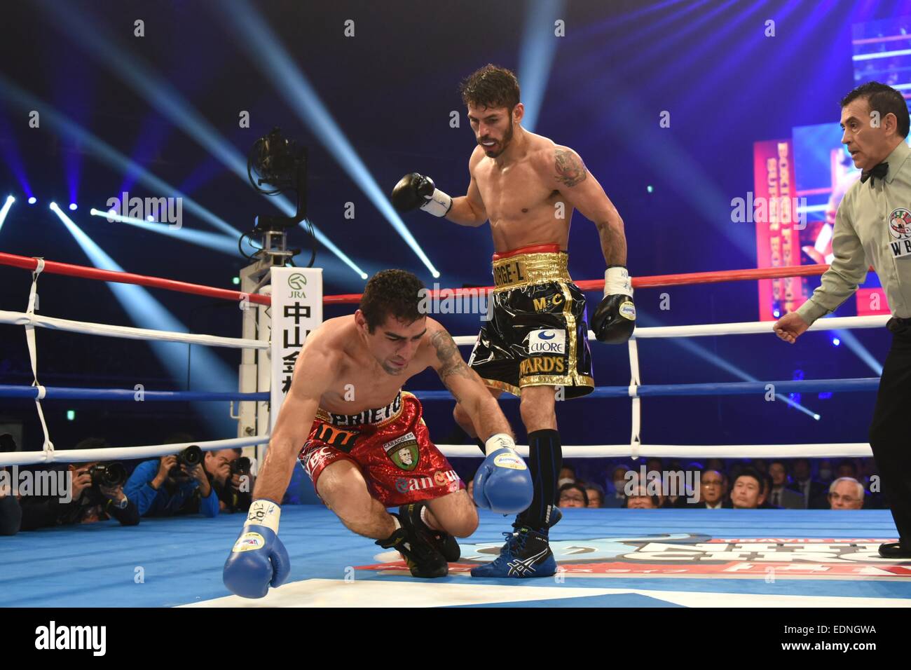 Tokyo, Japan. 30th Dec, 2014. (L-R) Javier Prieto (MEX), Jorge Linares ...