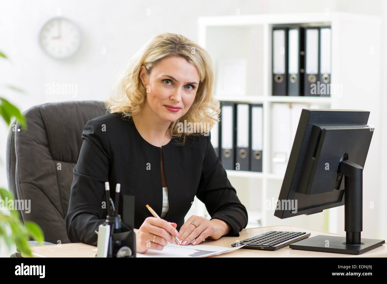 Beautiful woman boss in business hi-res stock photography and images ...