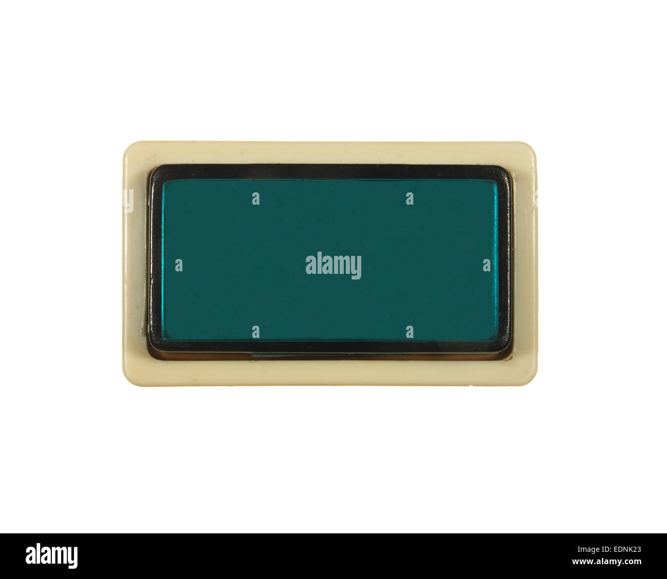 Rectangular button green, isolated on white background Stock Photo - Alamy