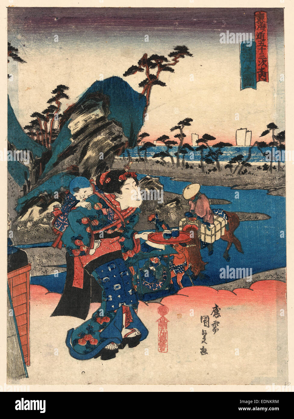 Okitsu no zu, View of Okitsu., Utagawa, Toyokuni, 1786-1865, artist ...