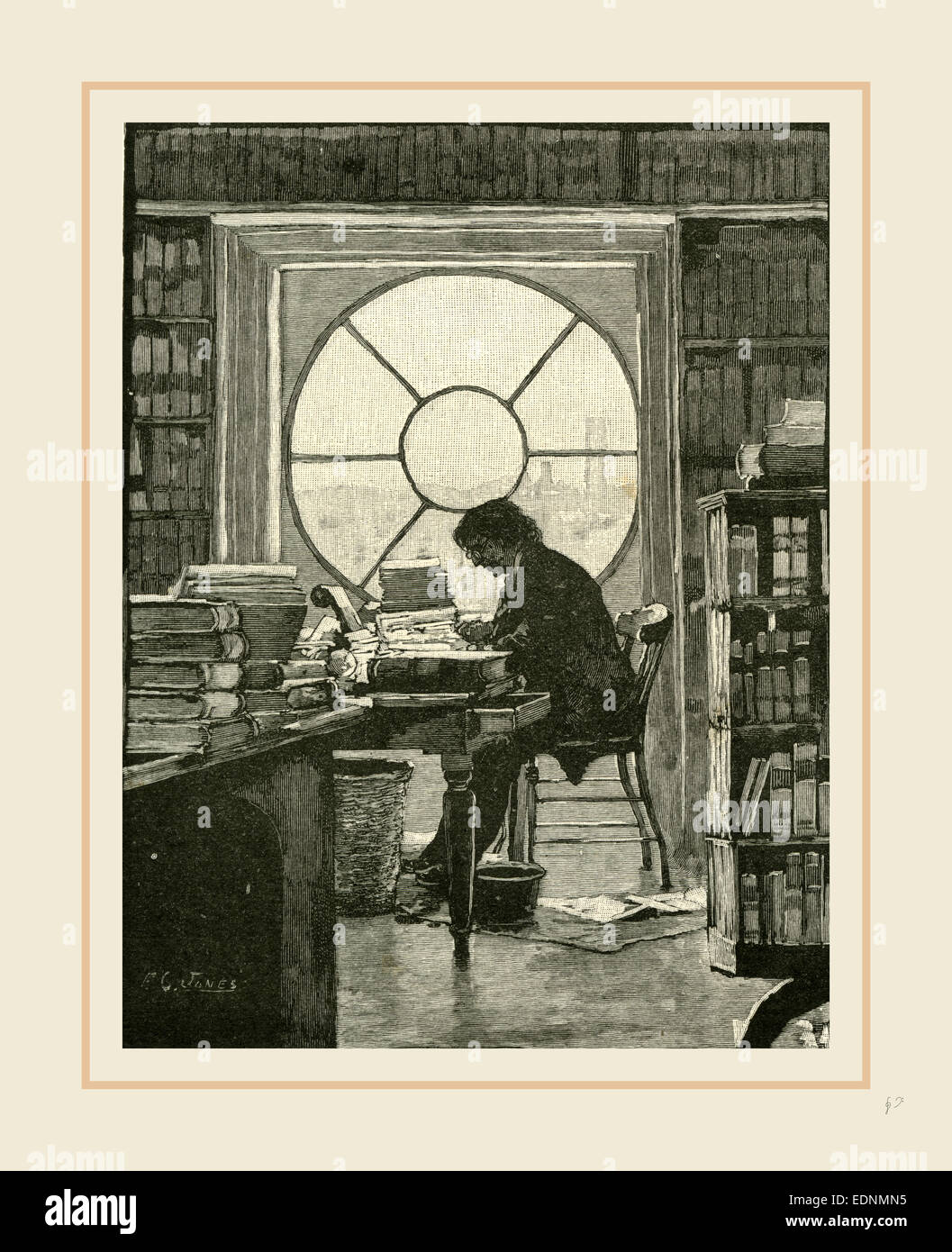 Washington, the Library of the White House, 19th Century, USA, America ...