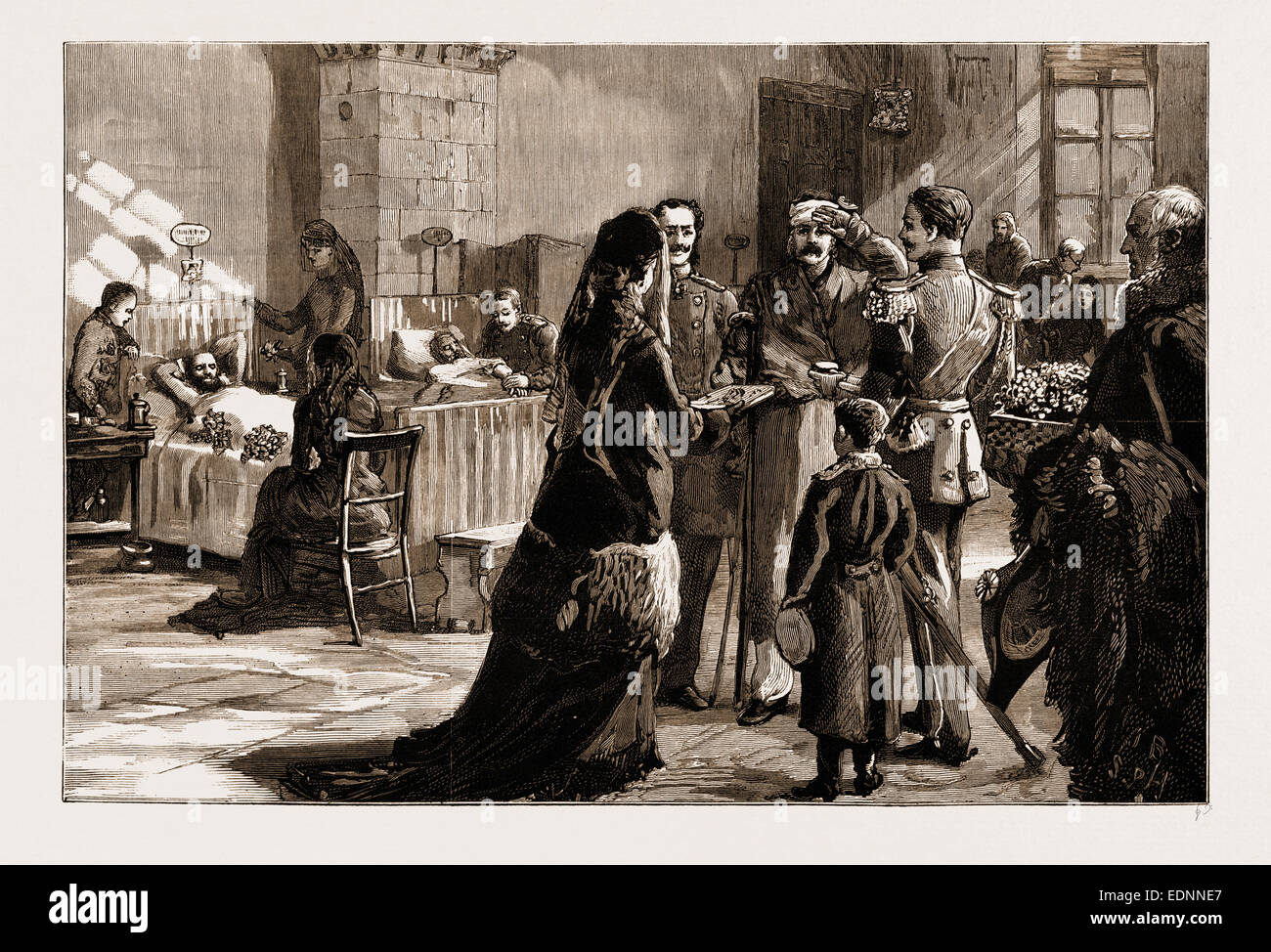 NIHILISM IN RUSSIA, 1881: MEMBERS OF THE IMPERIAL FAMILY VISITING THE ...