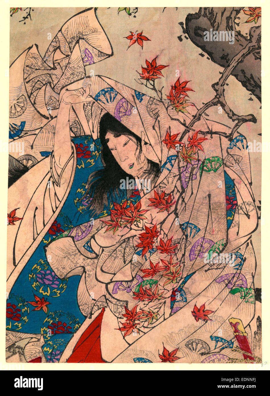 Sumiyoshi no meigetsu, Autumn moon over Sumiyoshi., Taiso, Yoshitoshi ...