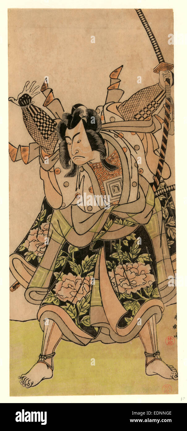 Ichikawa monnosuke, The actor Ichikawa Monnosuke., Katsukawa, Shunko ...