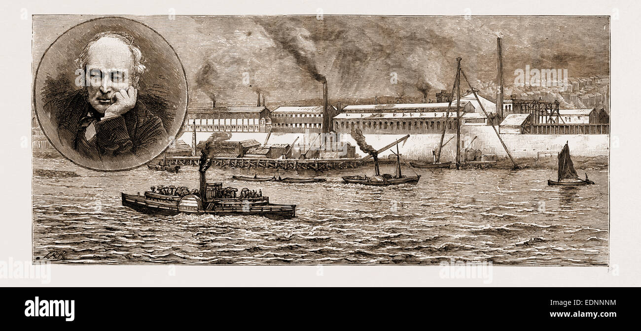 NEWCASTLE, UK, 1881: ELSWICK WORKS, SIR WILLIAM ARMSTRONG Stock Photo ...