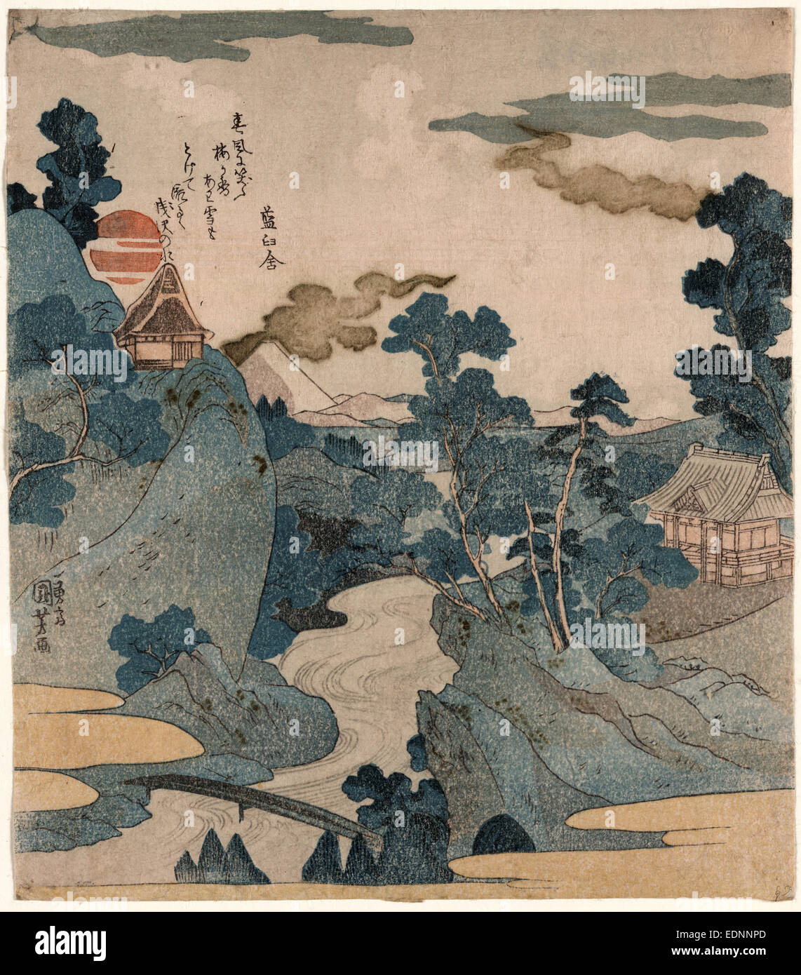 Fuji no yukei, An evening view of Fuji., Utagawa, Kuniyoshi, 1798-1861 ...