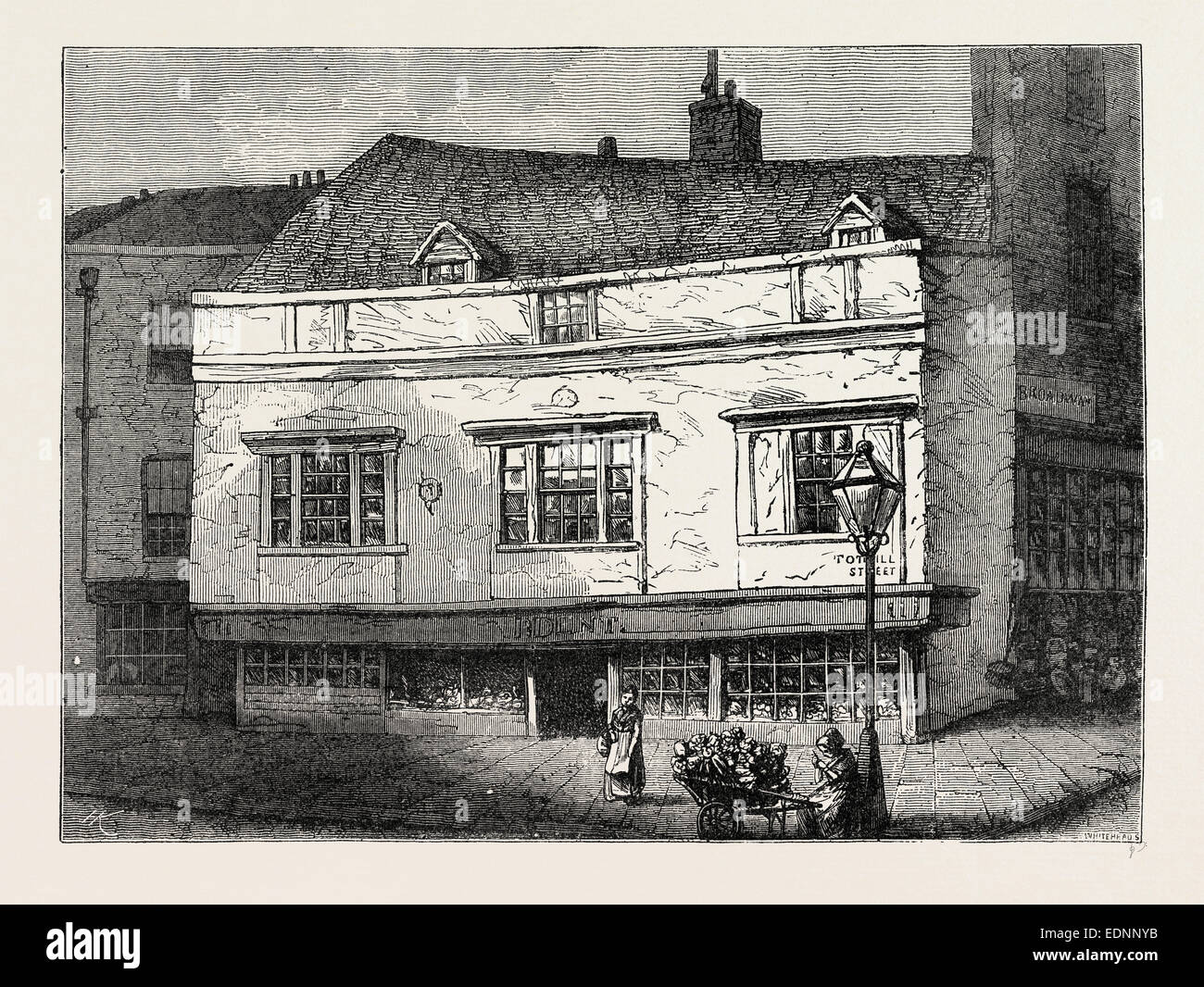 OLD HOUSES IN TOTHILL STREET, WESTMINSTER. London, UK, 19th century ...