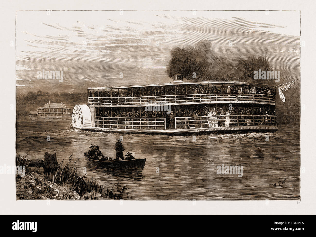 THE FATAL STEAMBOAT DISASTER IN CANADA, 1881: THE "VICTORIA" STARTING ...