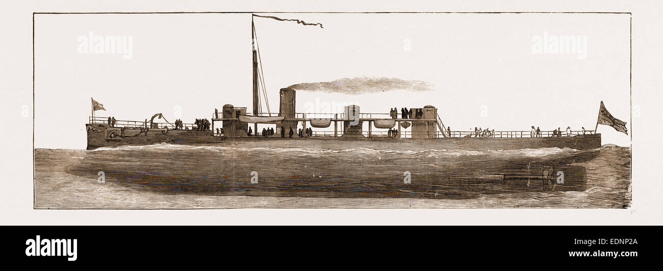 THE NEW TORPEDO-RAM "POLYPHEMUS" AFLOAT, 1881 Stock Photo - Alamy