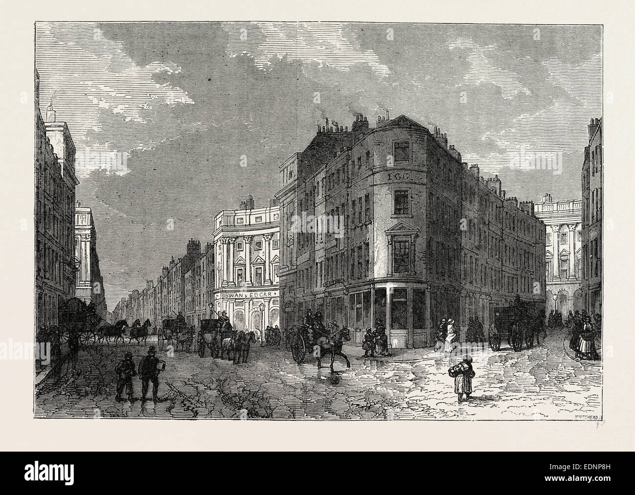 PICCADILLY CIRCUS, FROM COVENTRY STREET. London, UK, 19th century Stock ...