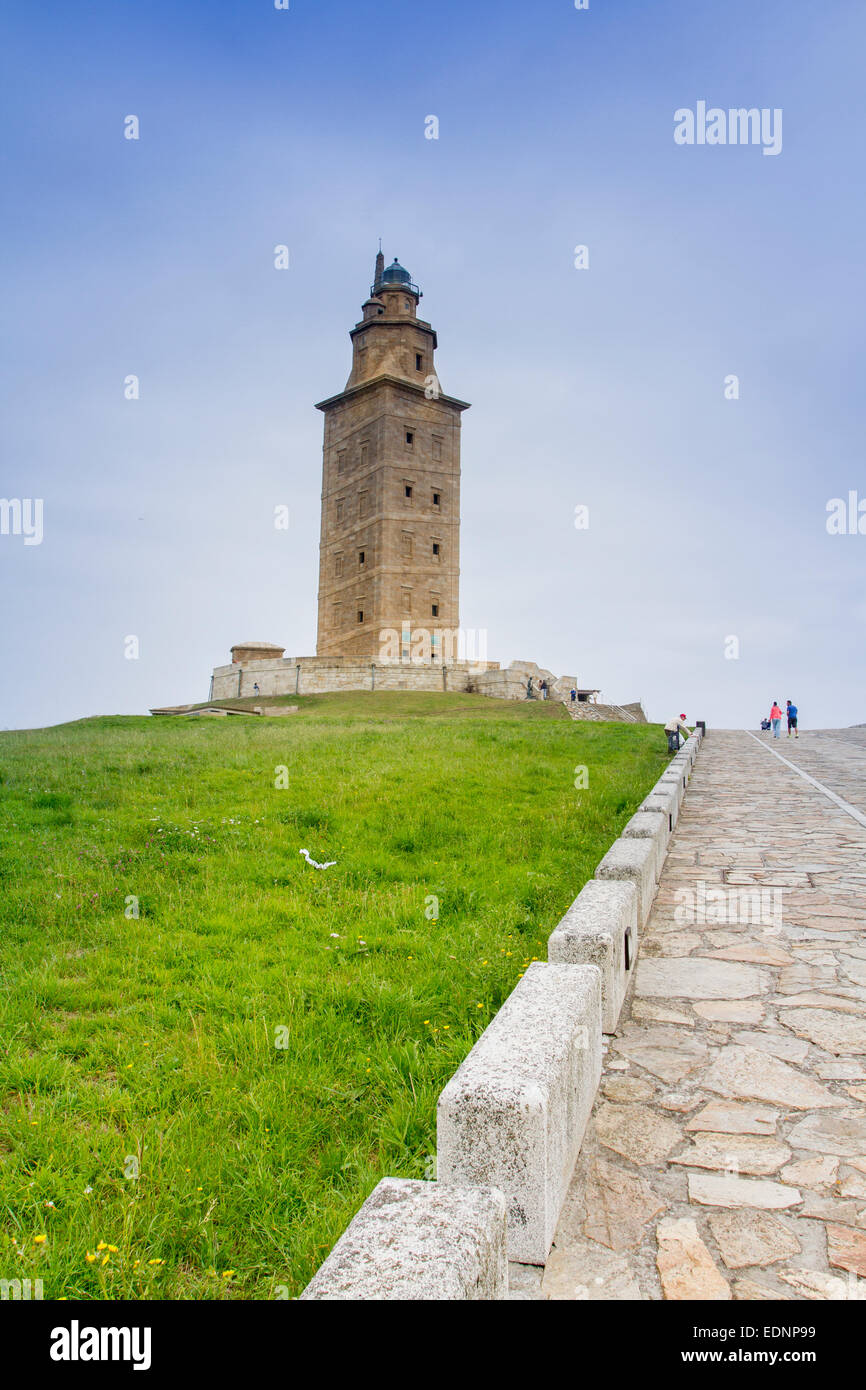 Tower of Hercules in A Coruña, Galicia, Spain Stock Photo - Alamy