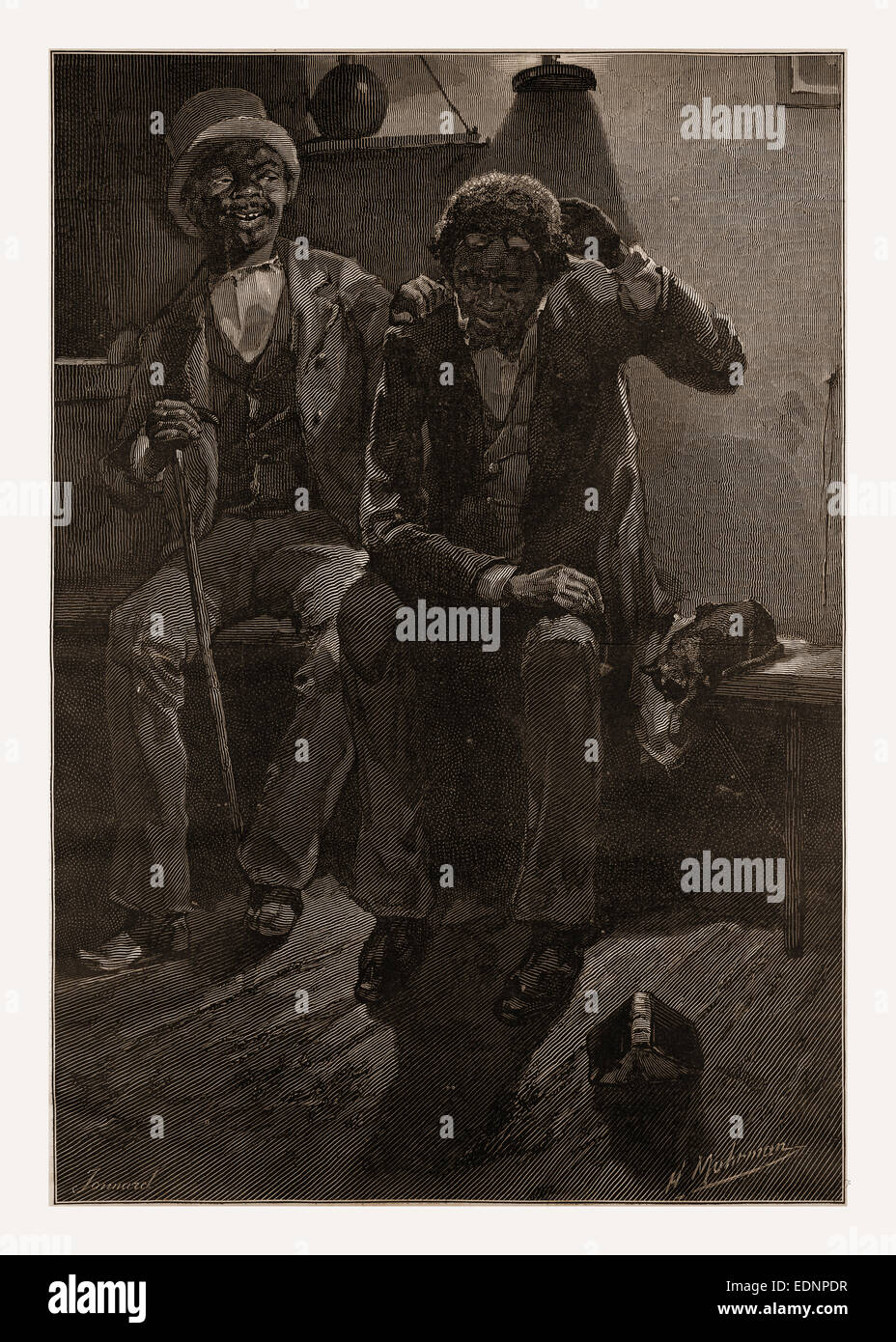 THE LONG-SUFFERING AND PATIENT RACE., 1880, 19th century engraving, USA ...