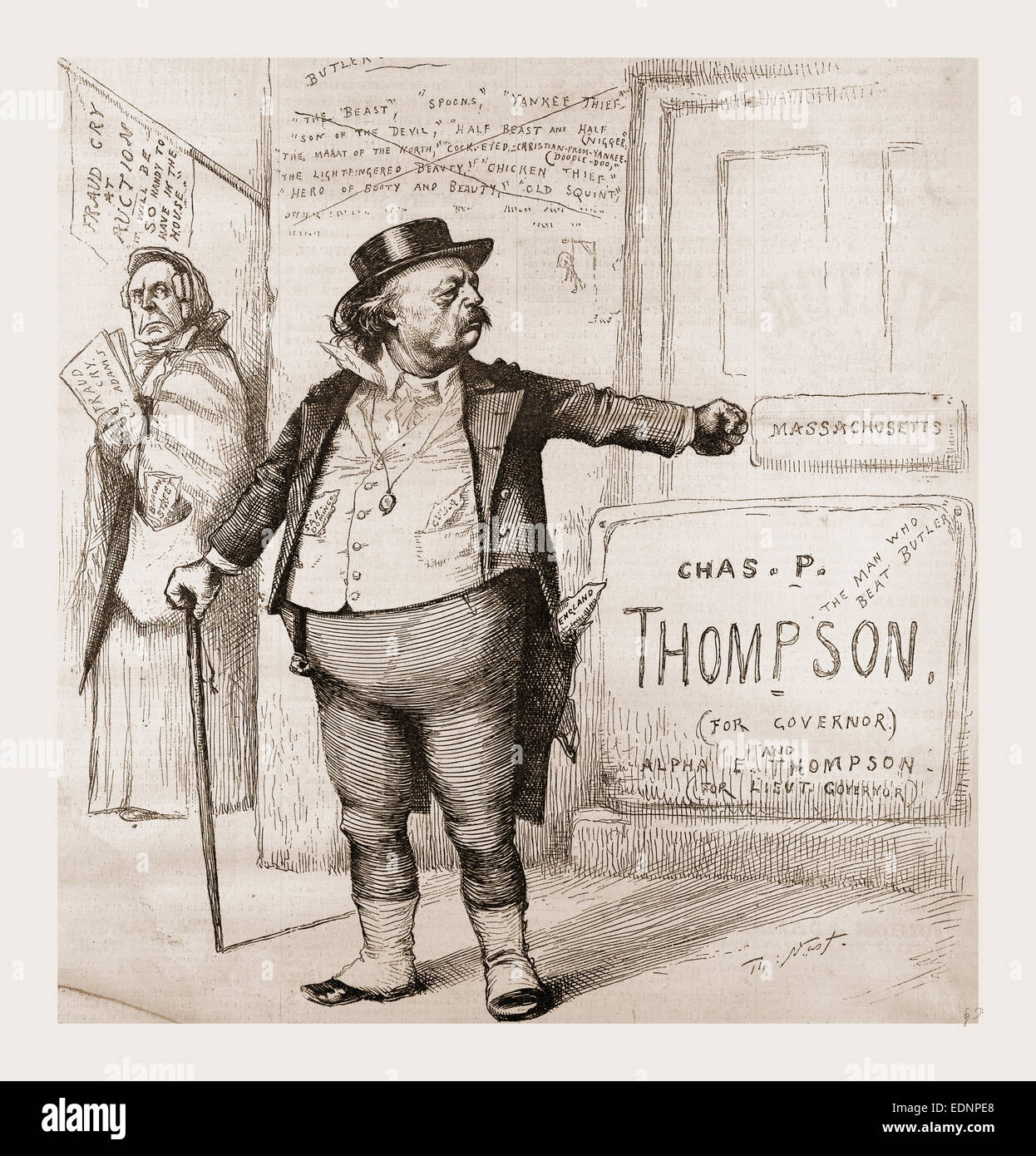 THE TOODLES TICKET., 1880, 19th century engraving, USA, America Stock ...