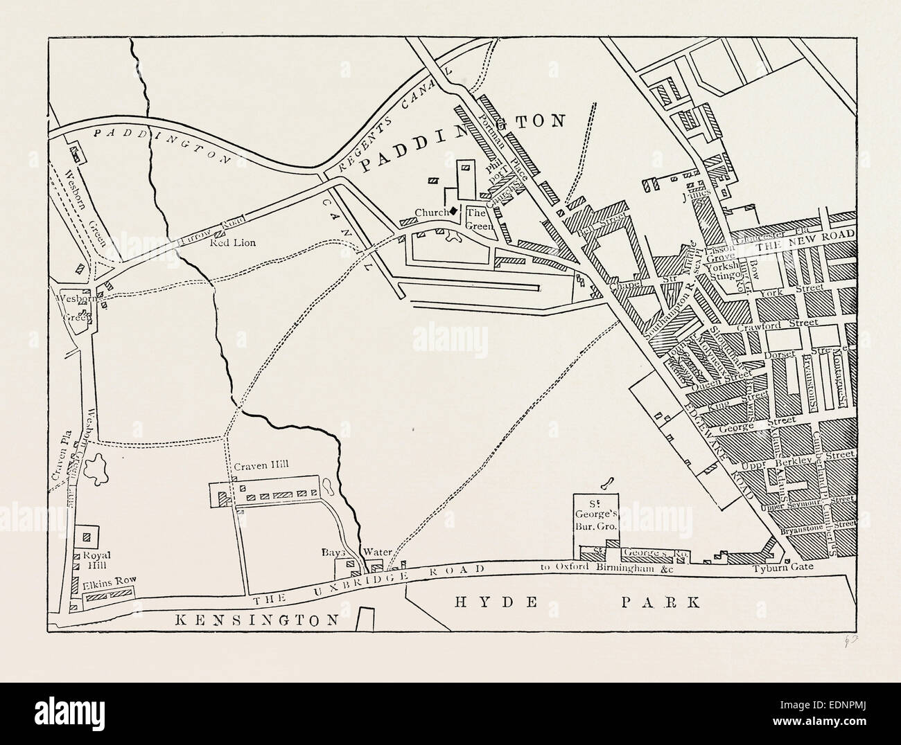 19th century london map hi-res stock photography and images - Alamy