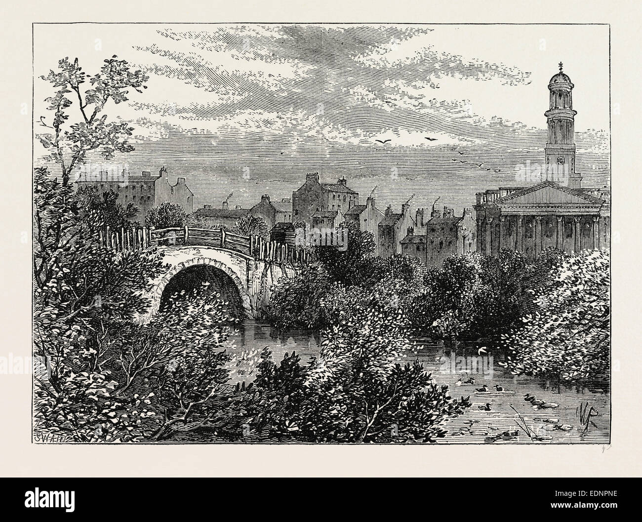 OLD BRIDGE OVER THE LAKE, REGENT'S PARK, IN 1817, London, UK, 19th ...