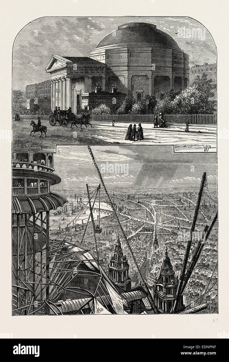 THE COLOSSEUM IN 1827. London, UK, 19th century engraving Stock Photo ...