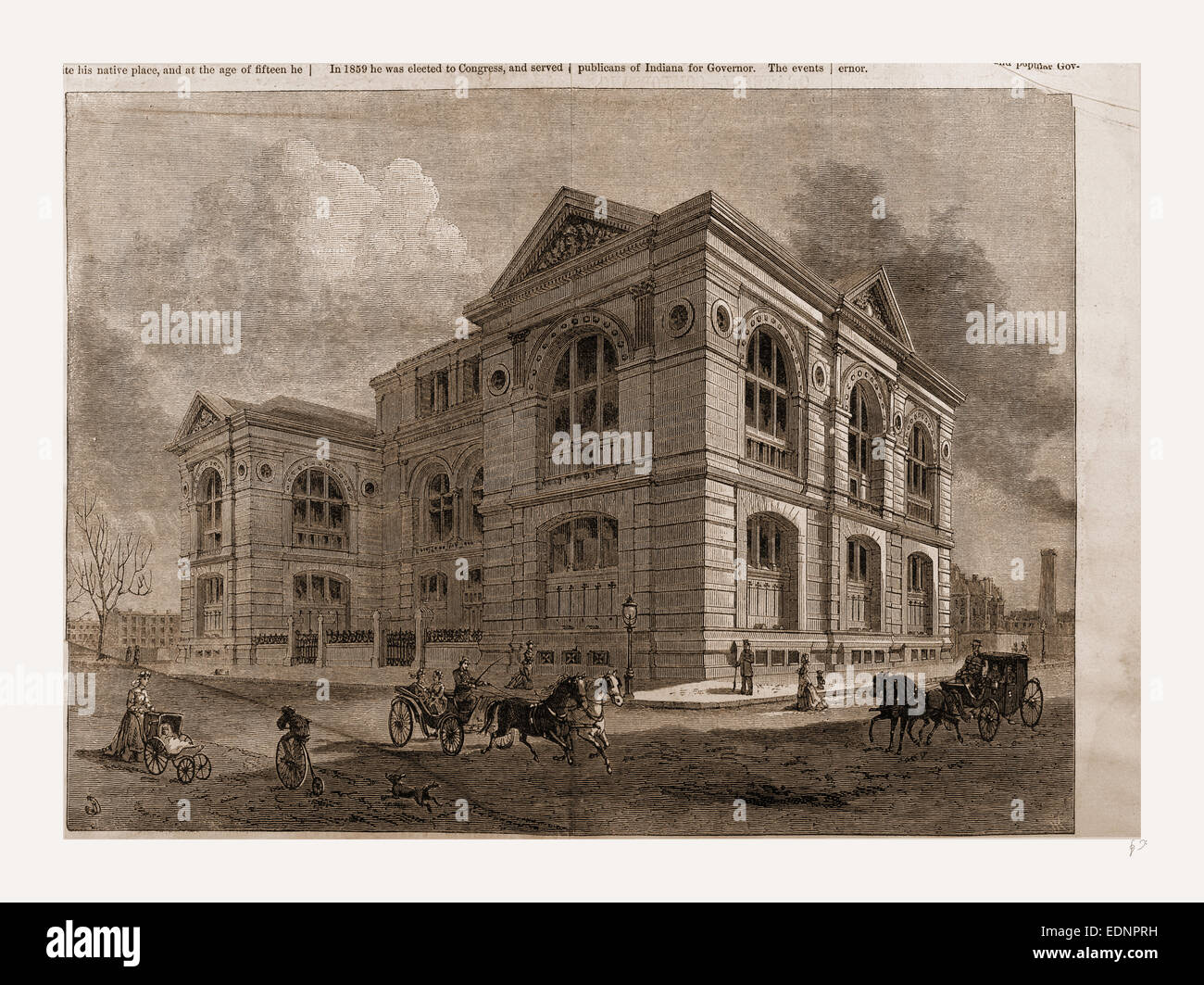 THE LENOX LIBRARY, FIFTH AVENUE, NEW YORK CITY.—DRAWN BY BENJAMIN DAY ...