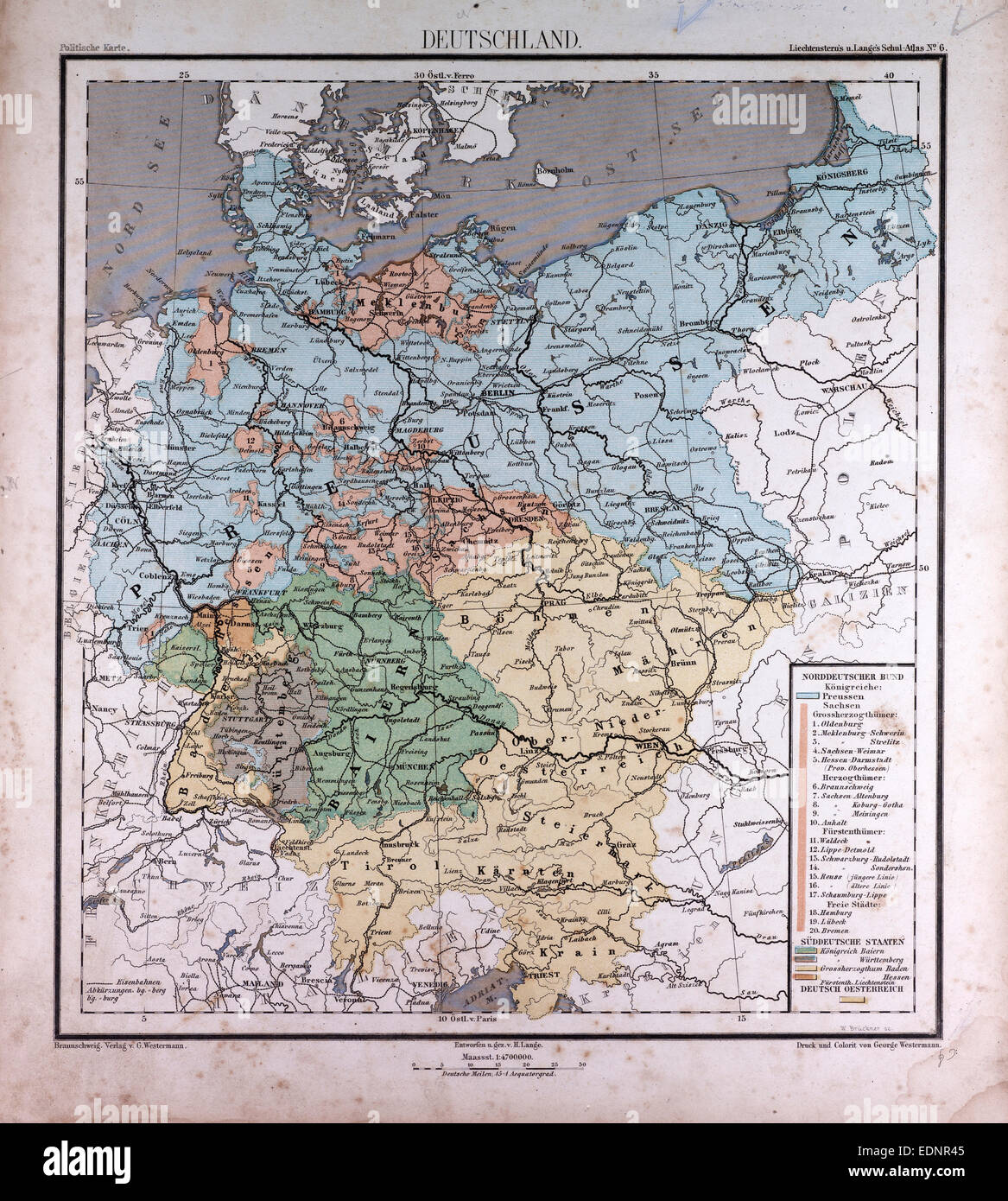 Atlas map germany hi-res stock photography and images - Alamy