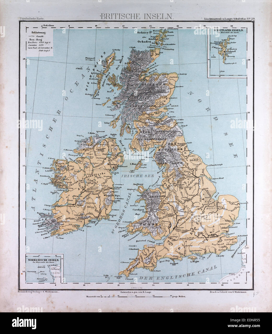 Map of great britain atlas hi-res stock photography and images - Alamy
