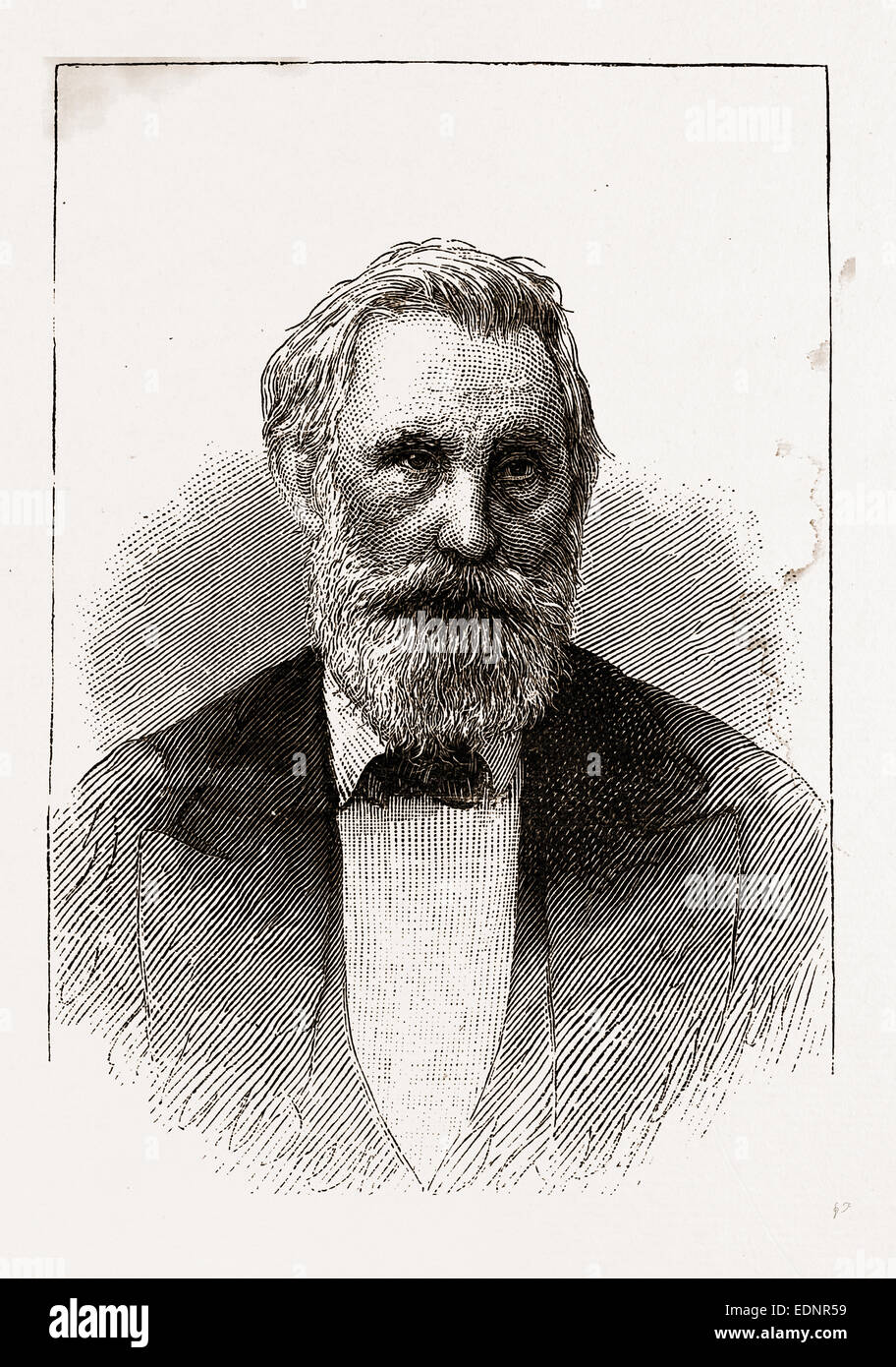 HON. 0. M. ROBERTS, GOVERNOR OF TEXAS, 1880, 19th century engraving ...