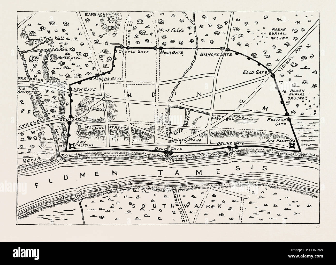 19th century london map hi-res stock photography and images - Alamy