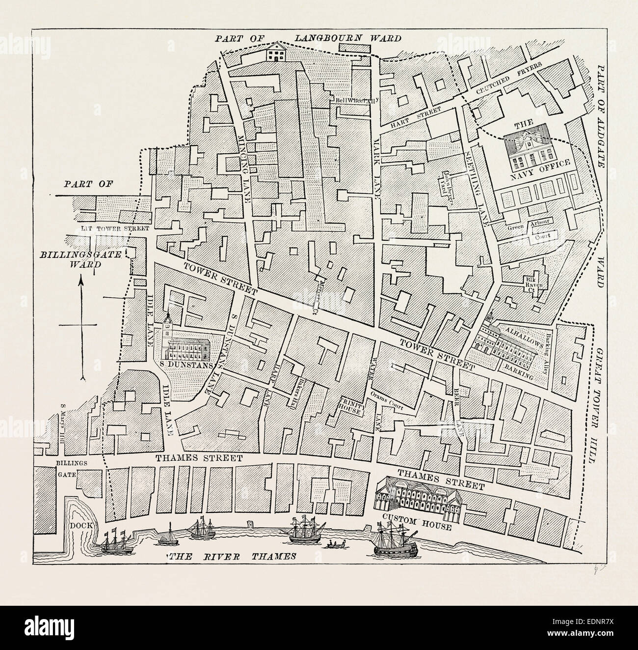 London Map 19th Century Stock Photos & London Map 19th Century Stock ...