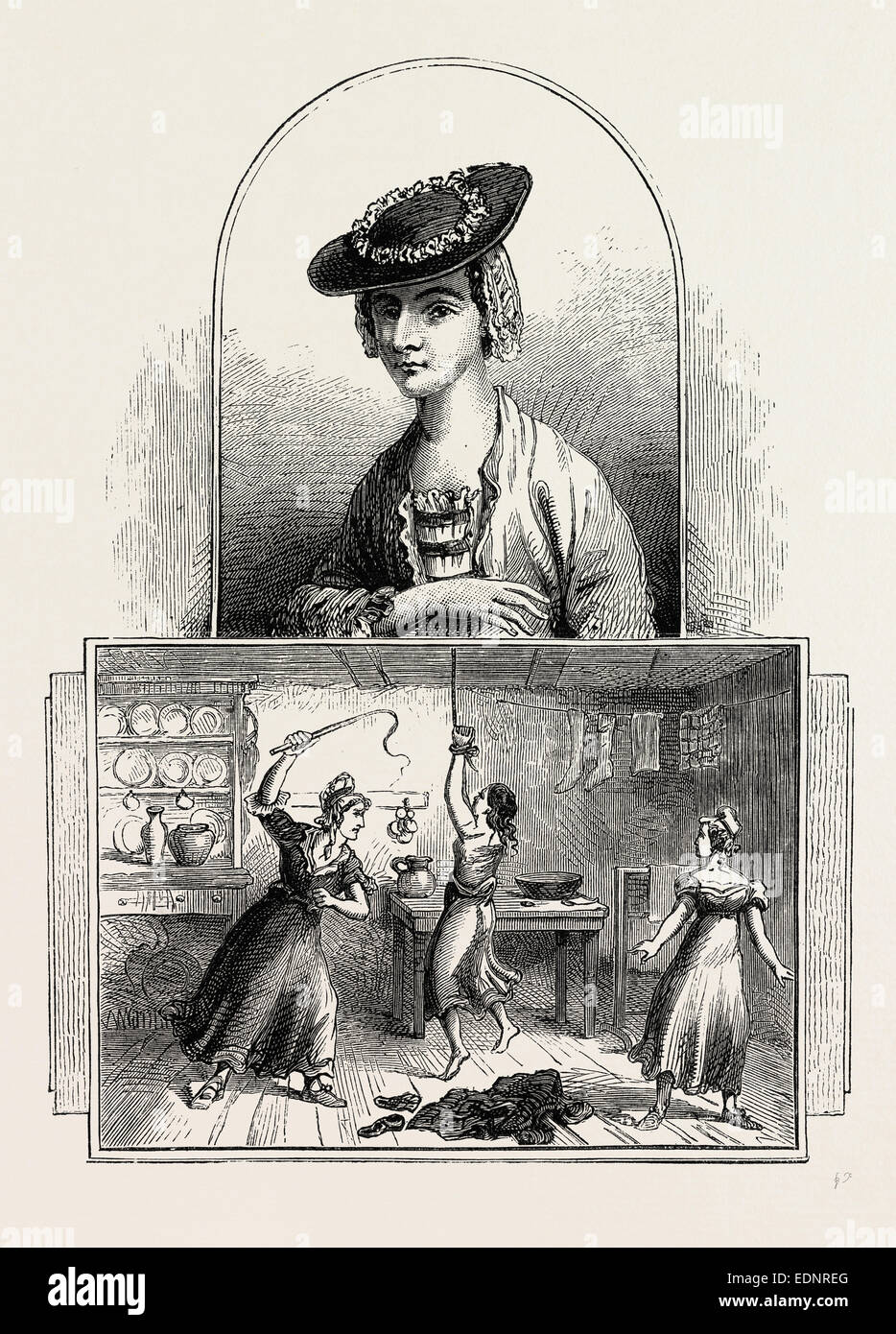 MRS. BROWNRIGG. London, UK, 19th century engraving Stock Photo - Alamy