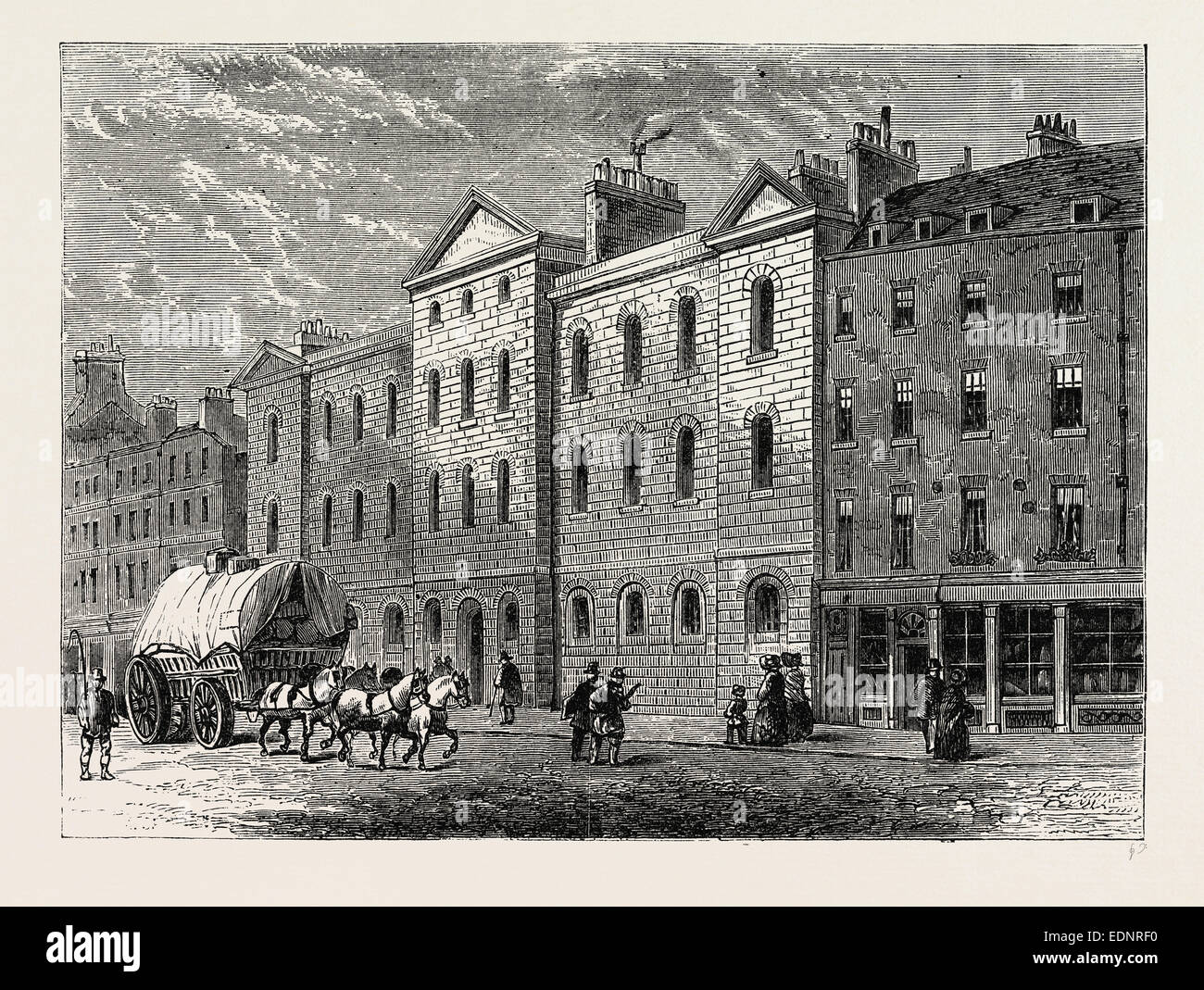 GILTSPUR STREET COMPTER, 1840. London, UK, 19th century engraving Stock ...