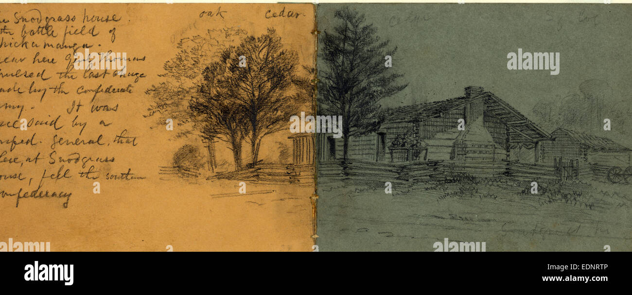 The Snodgrass House on the battlefield of Chickamauga. Near here Genl ...