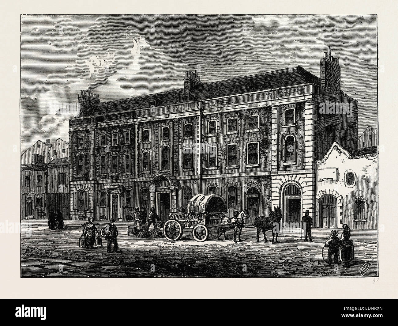 THE THEATRE IN PORTUGAL STREET. London, UK, 19th century engraving ...