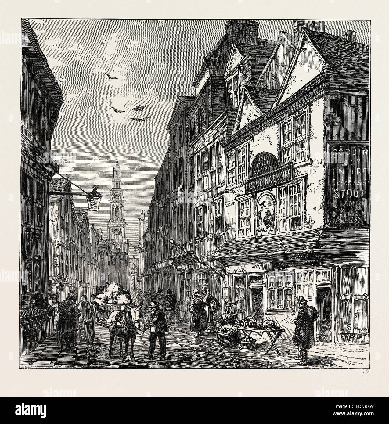 THE COCK AND MAGPIE, DRURY LANE, 1840, London, UK, 19th century ...