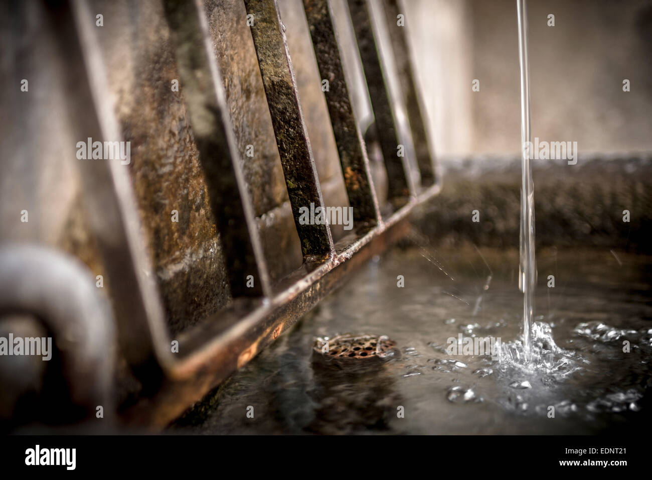 Details of an old rusty fountain Stock Photo - Alamy