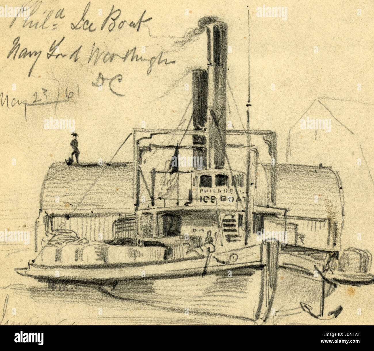 Phila. Ice Boat. Navy Yard. Washington DC May 23/61, 1861 May 23 ...