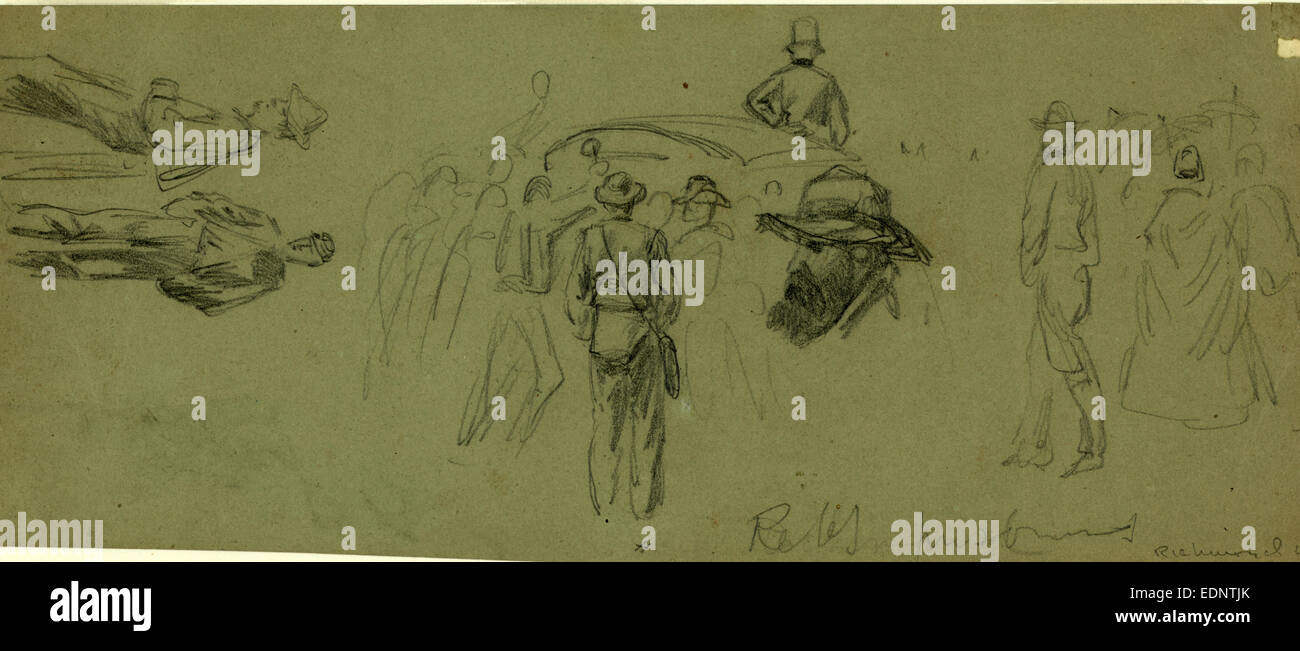 Rebs prisoners, drawing, 1862-1865, by Alfred R Waud, 1828-1891, an ...