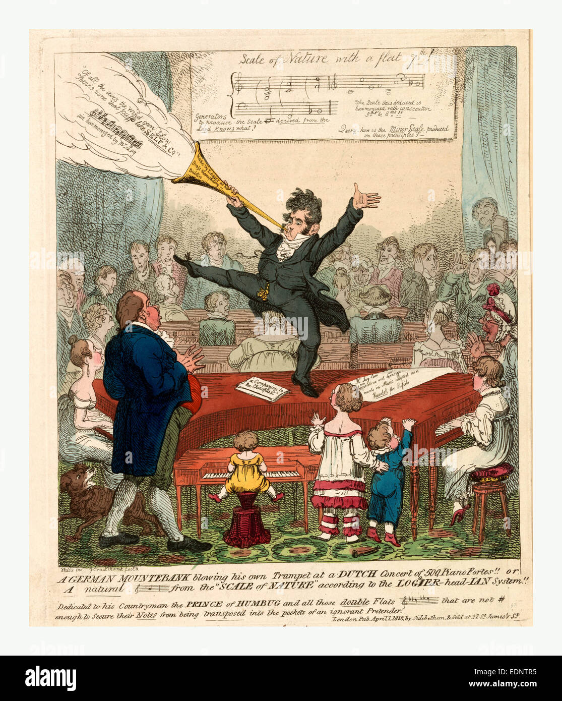 A German mountebank blowing his own trumpet at a Dutch concert of 500 ...