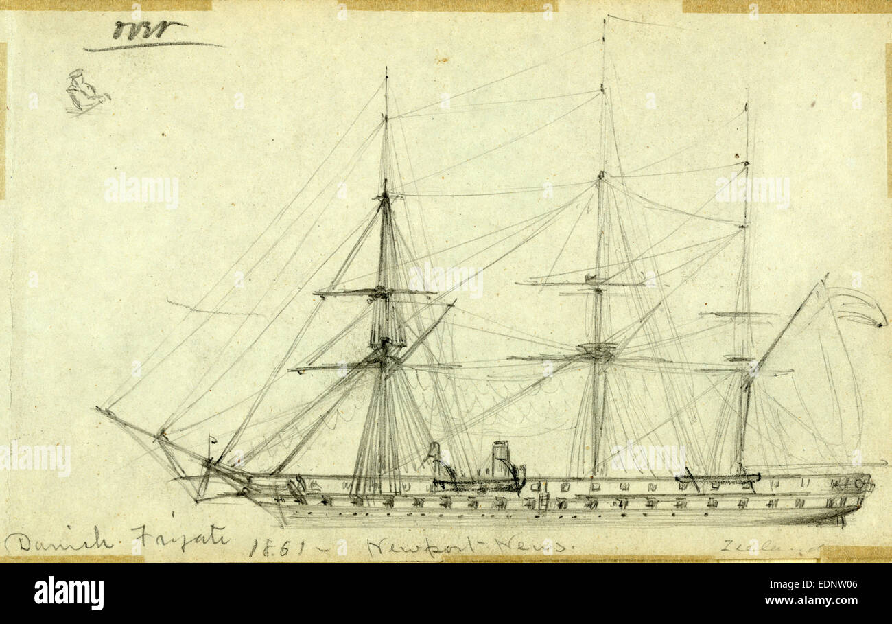 Danish frigate 1861 hi-res stock photography and images - Alamy